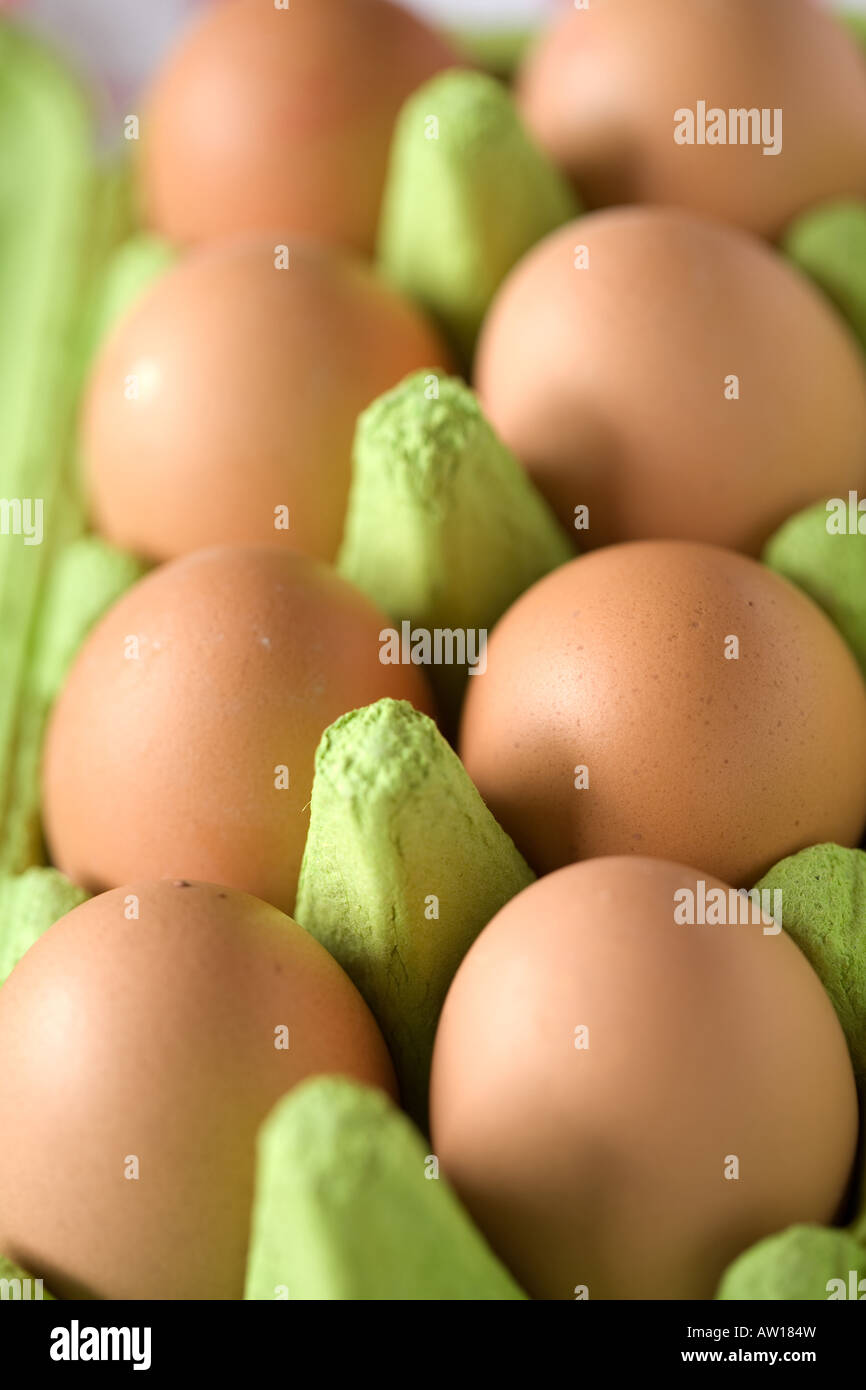 Box of eggs ready to be used in the kitchen Stock Photo - Alamy