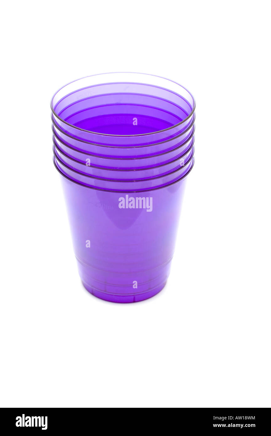 object on white kitchen utensil plastic cups Stock Photo - Alamy