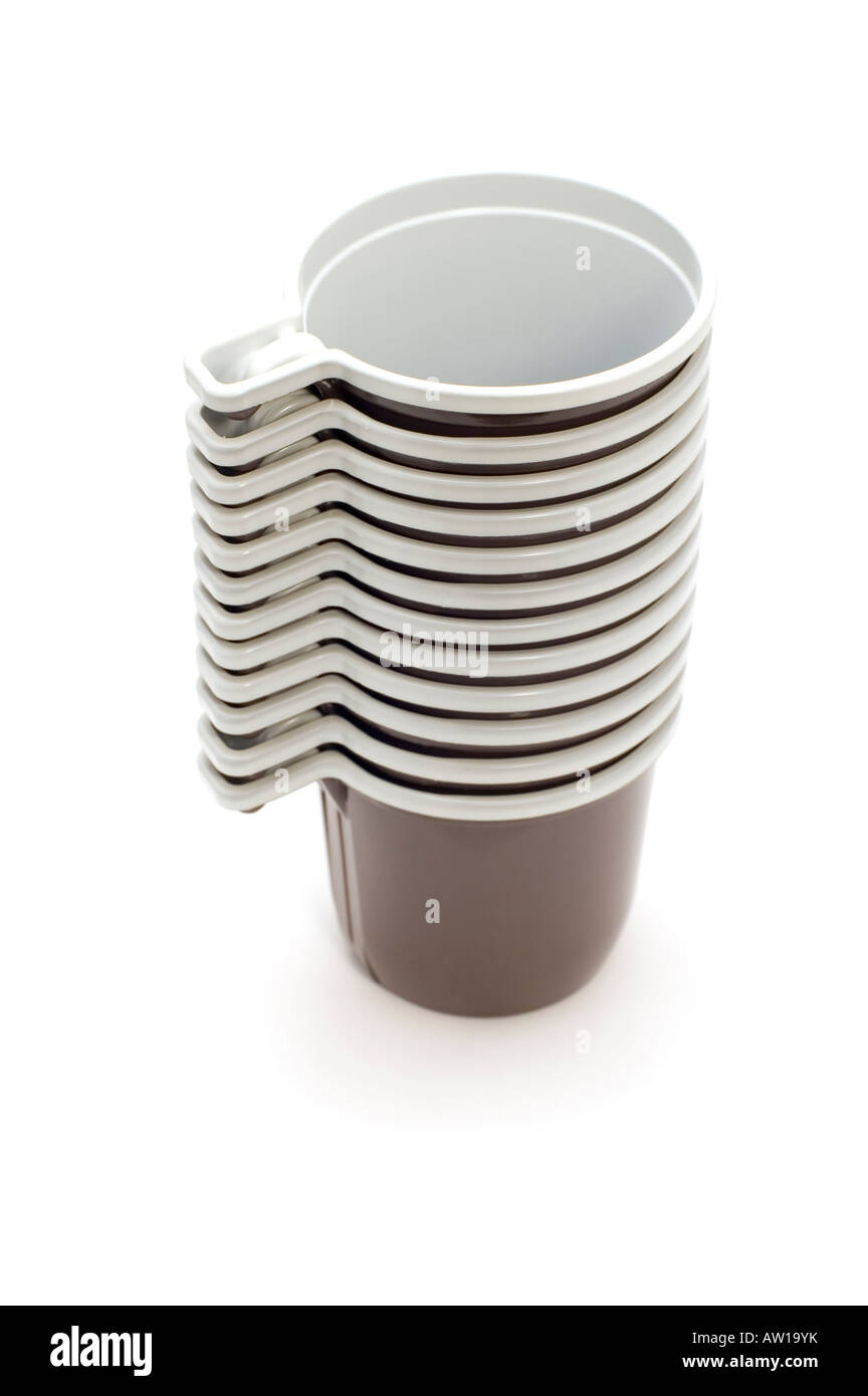 object on white kitchen utensil plastic cup Stock Photo - Alamy