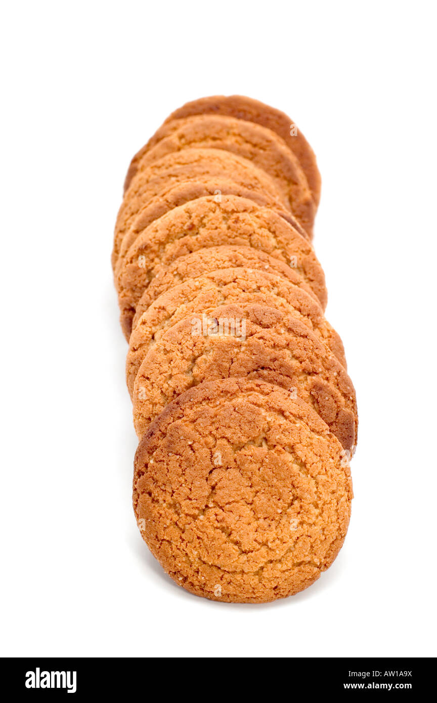object on white food oat pastry Stock Photo - Alamy