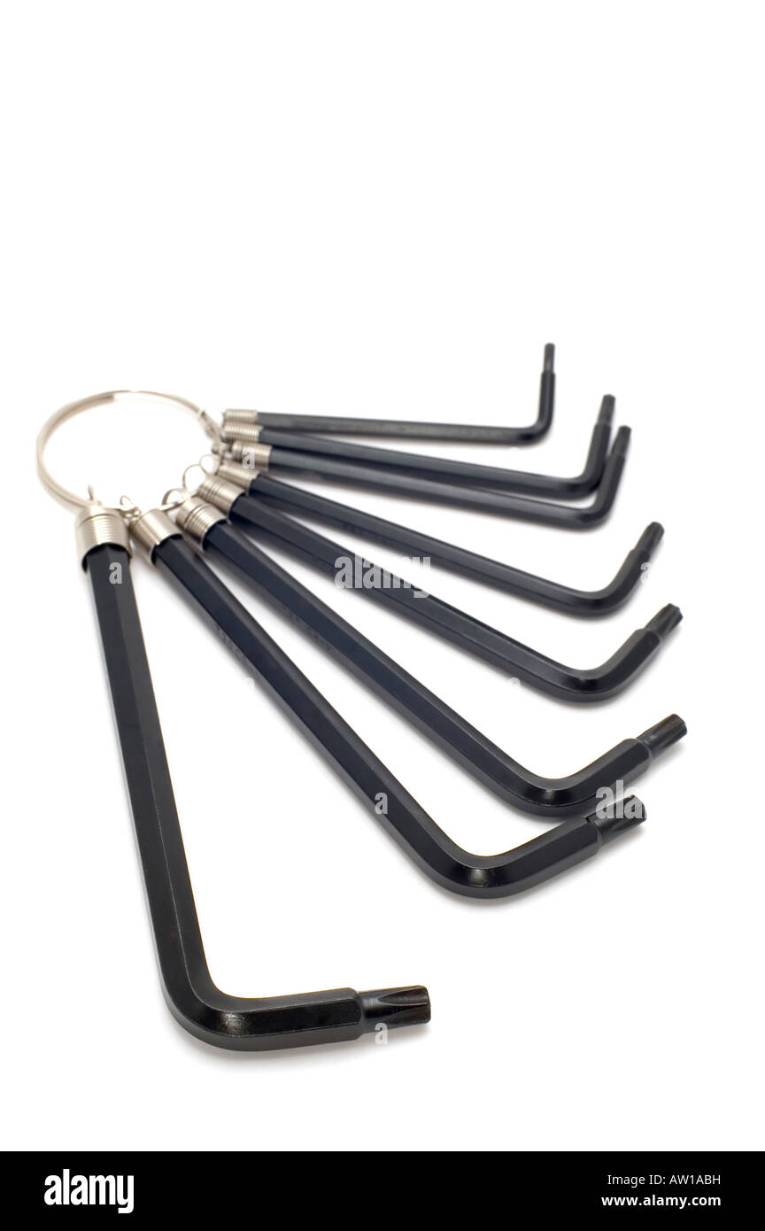 object on white tool Key Tool set Stock Photo - Alamy