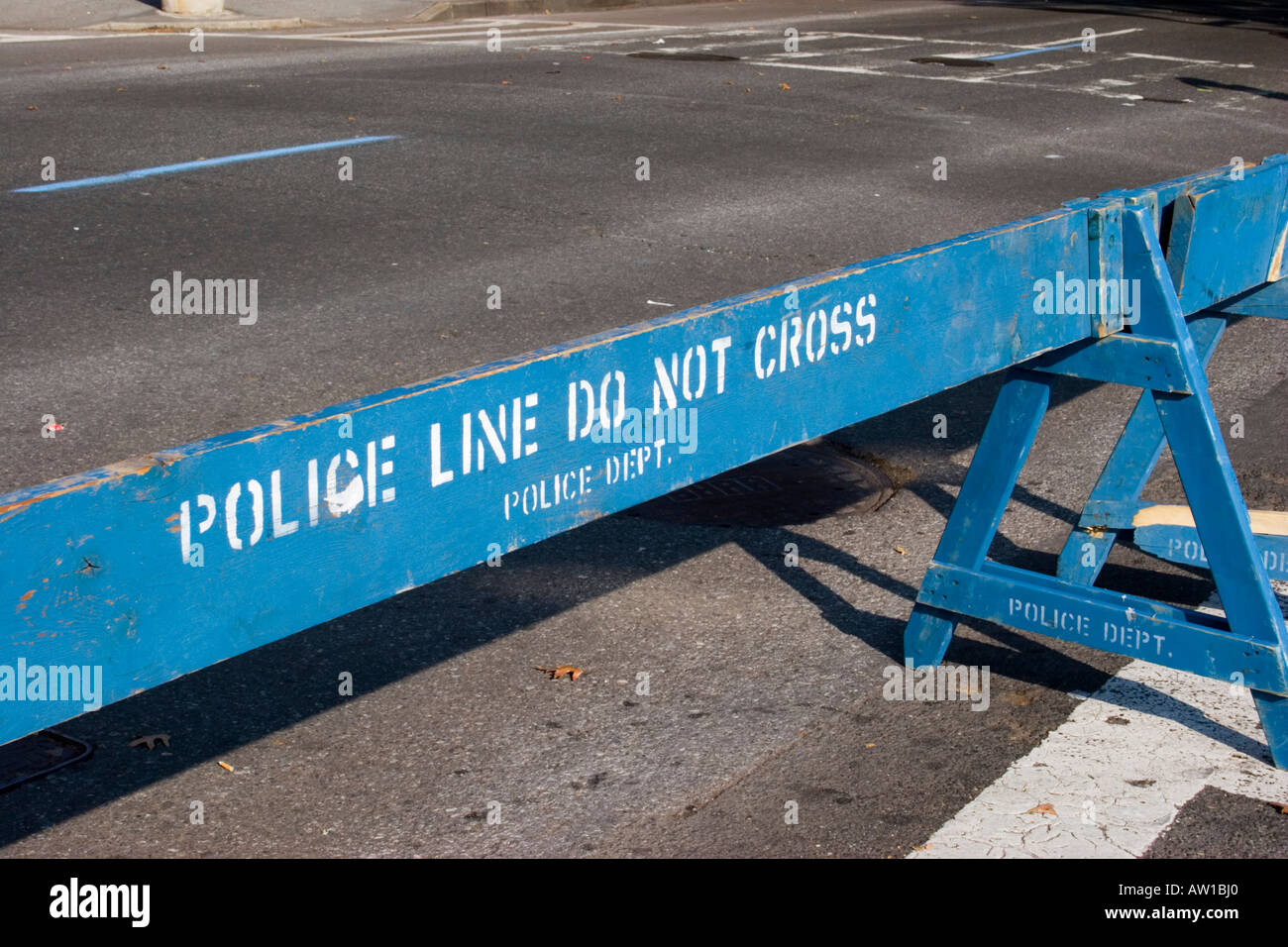 Police line do not cross sign in place for 2006 Ing New York City ...