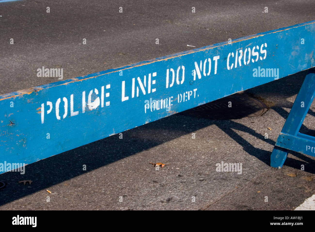 Police line do not cross sign in place for 2006 Ing New York City ...