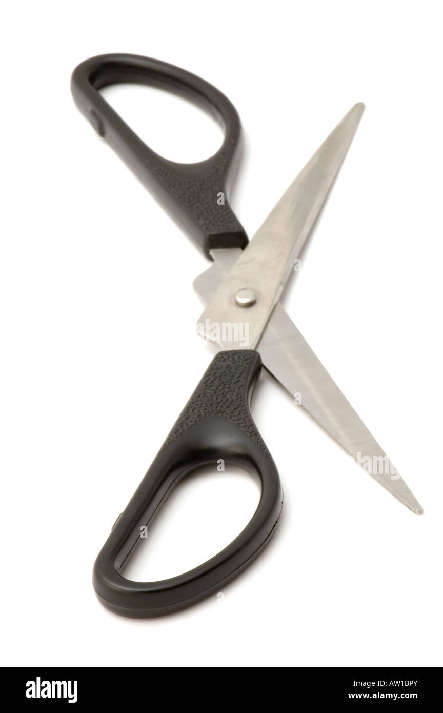 object on white office tool scissors Stock Photo - Alamy