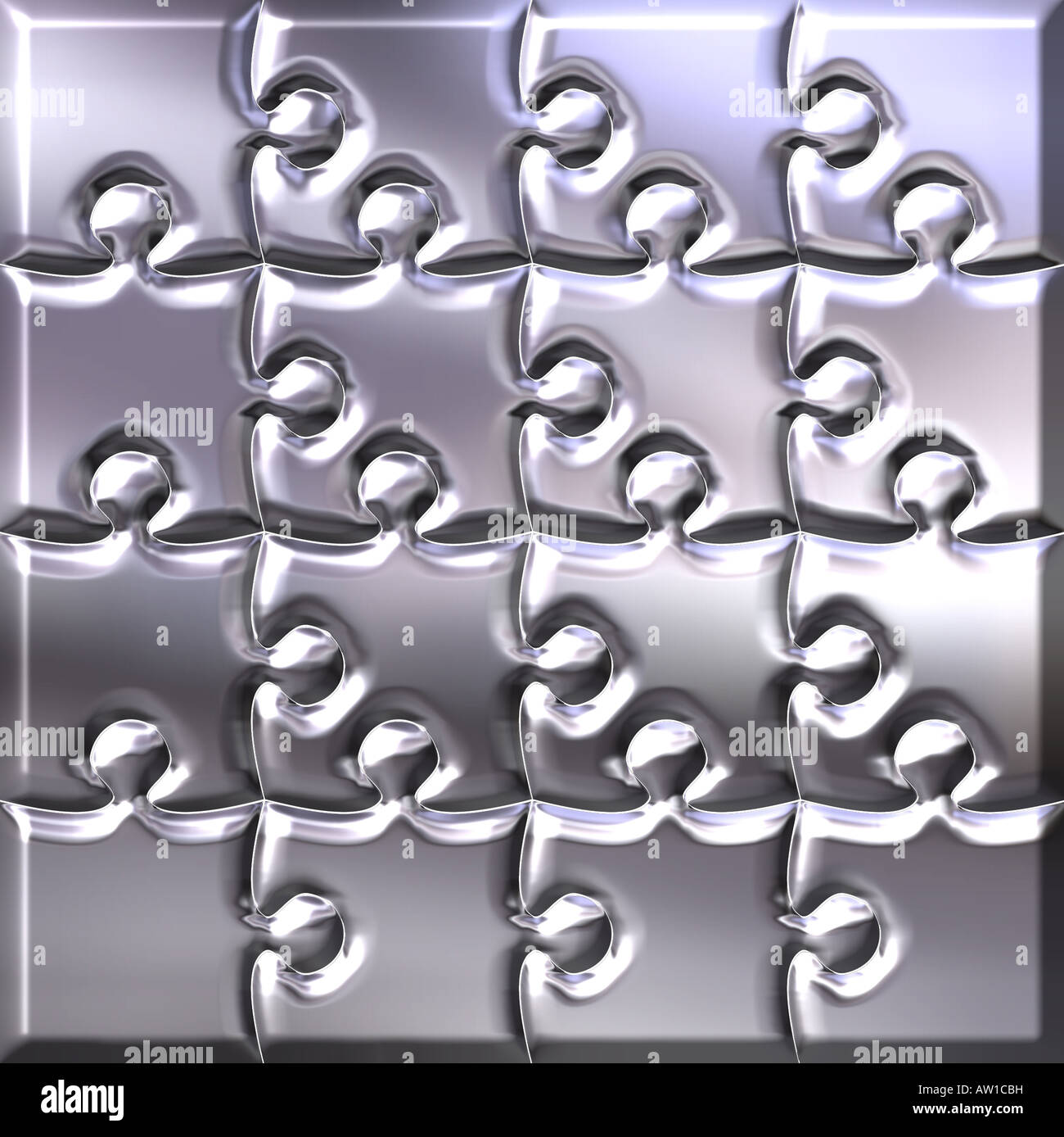 3d silver puzzle Stock Photo - Alamy