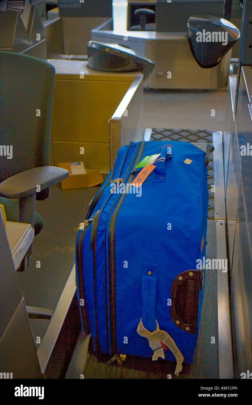 Heavy Baggage at Check-in Counter, Schiphol Airport, Netherlands Stock ...