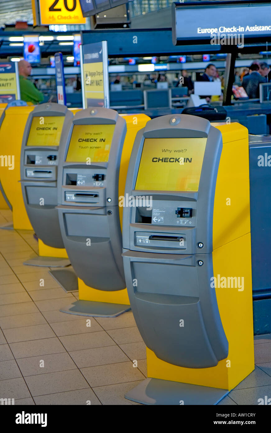 Airport ticket kiosk hi-res stock photography and images - Alamy