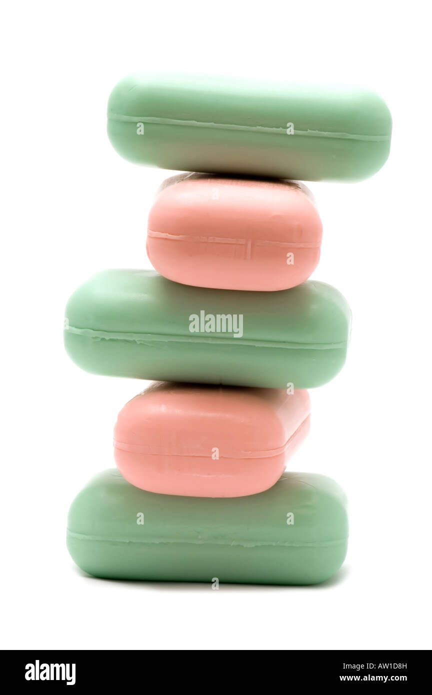 series object on white face soap close up Stock Photo - Alamy