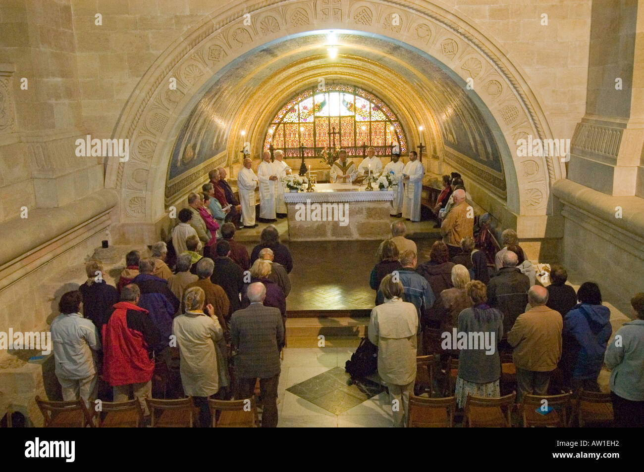Israel Mount Tabor Church of the Transfiguration service Stock Photo ...