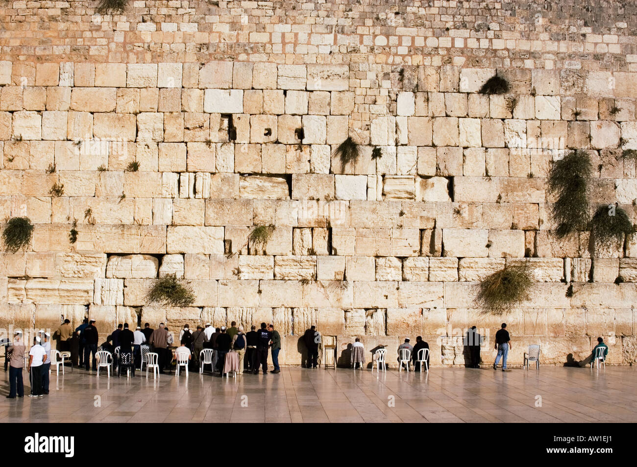 Israel Jerusalem Yerushalayim Wailing Wall Stock Photo - Alamy
