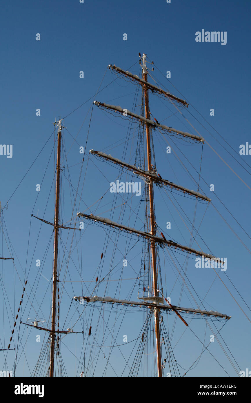 tall ship masts Stock Photo - Alamy