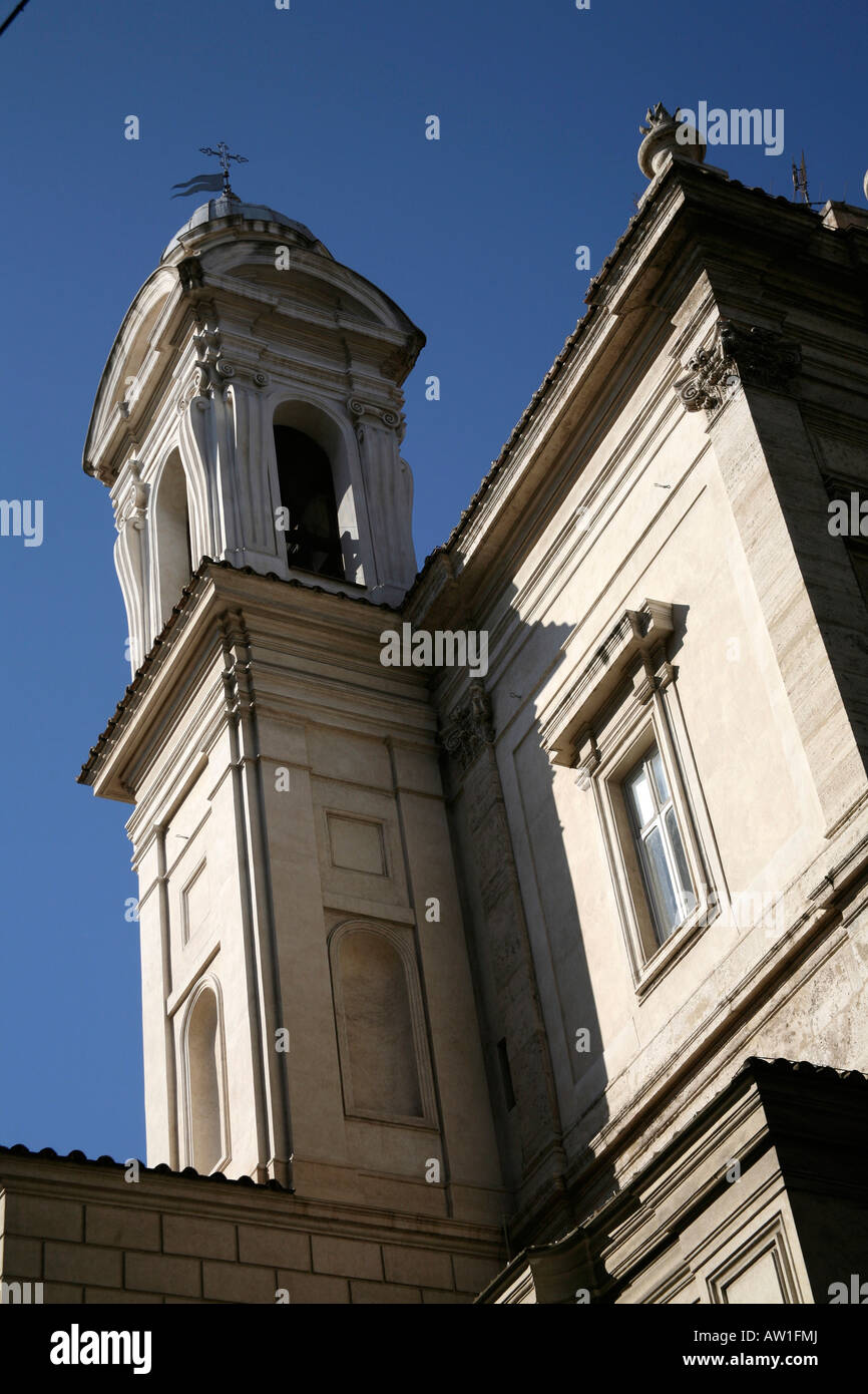Tower on a building in Rome, Italy Stock Photo - Alamy