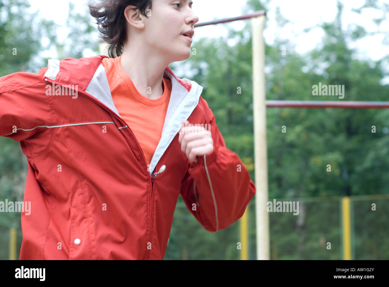 Girl run rain hi-res stock photography and images - Alamy