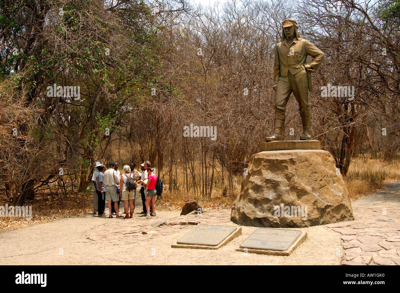David Livingstone Memorial, Victoria Falls, Zimbabwe Stock Photo - Alamy