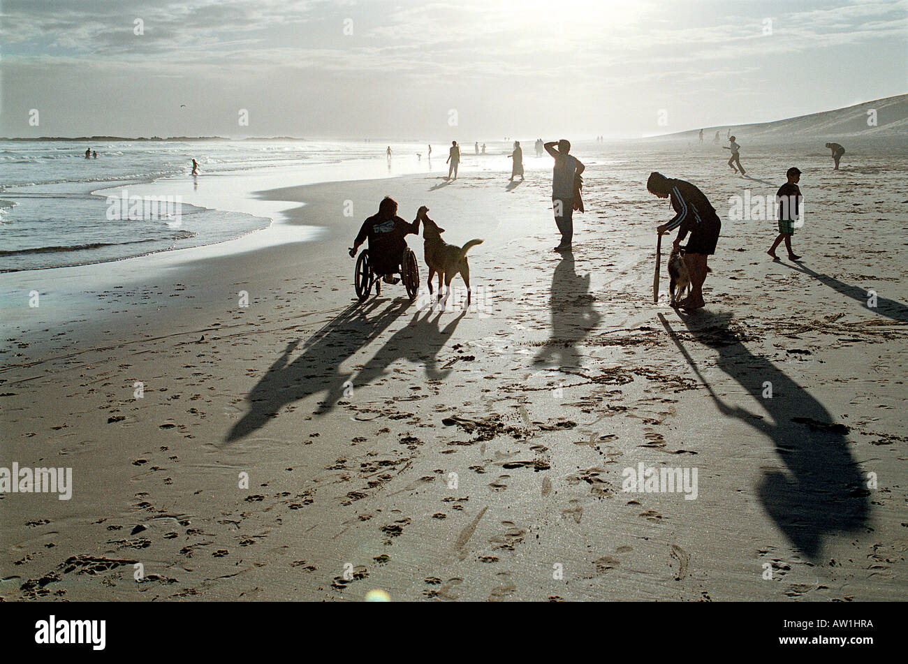 South Africa - East cape people on the beach - sunset Stock Photo - Alamy
