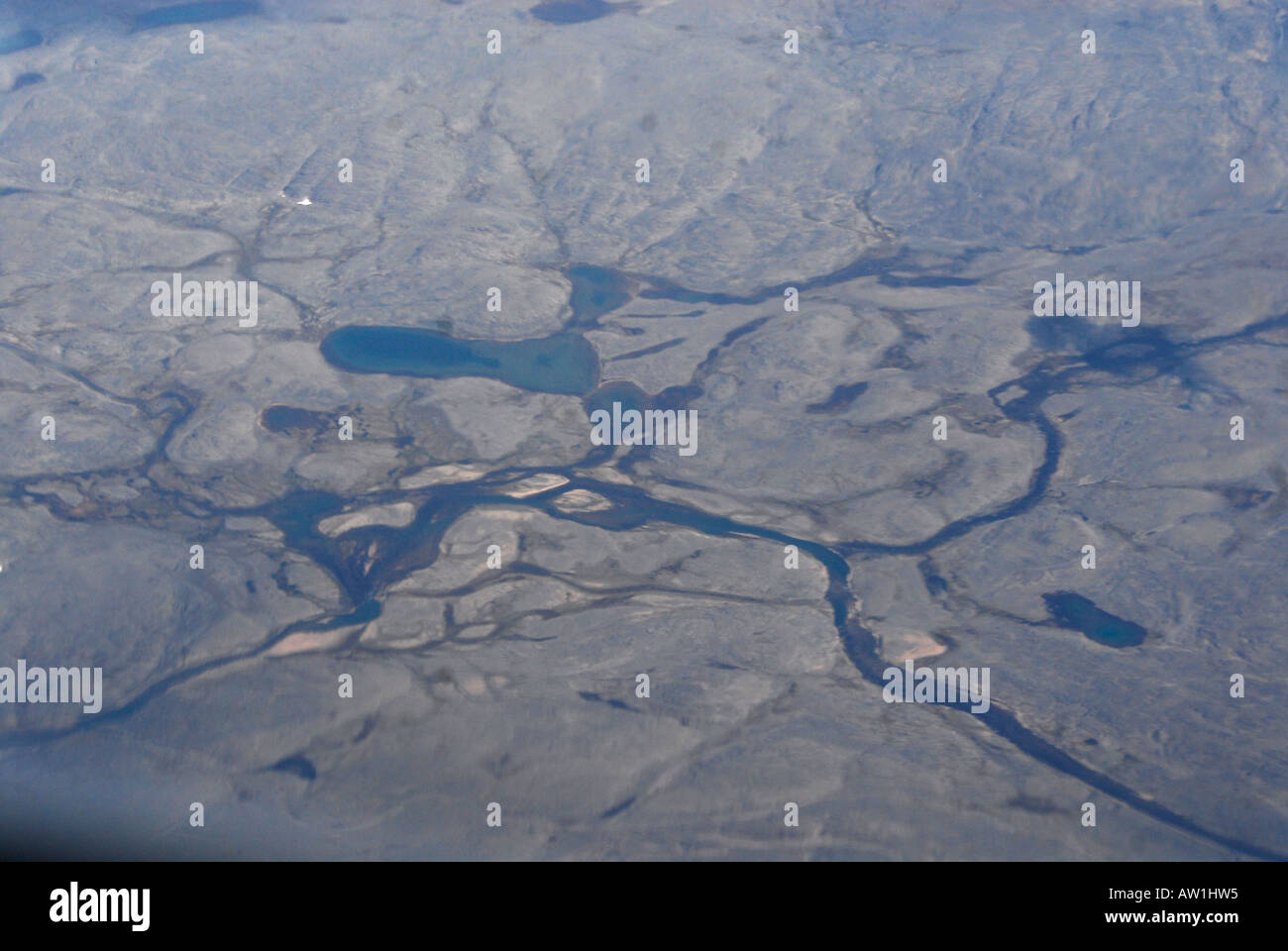 Aerial views of Nunavut Territory High Arctic in the summer time Canada ...