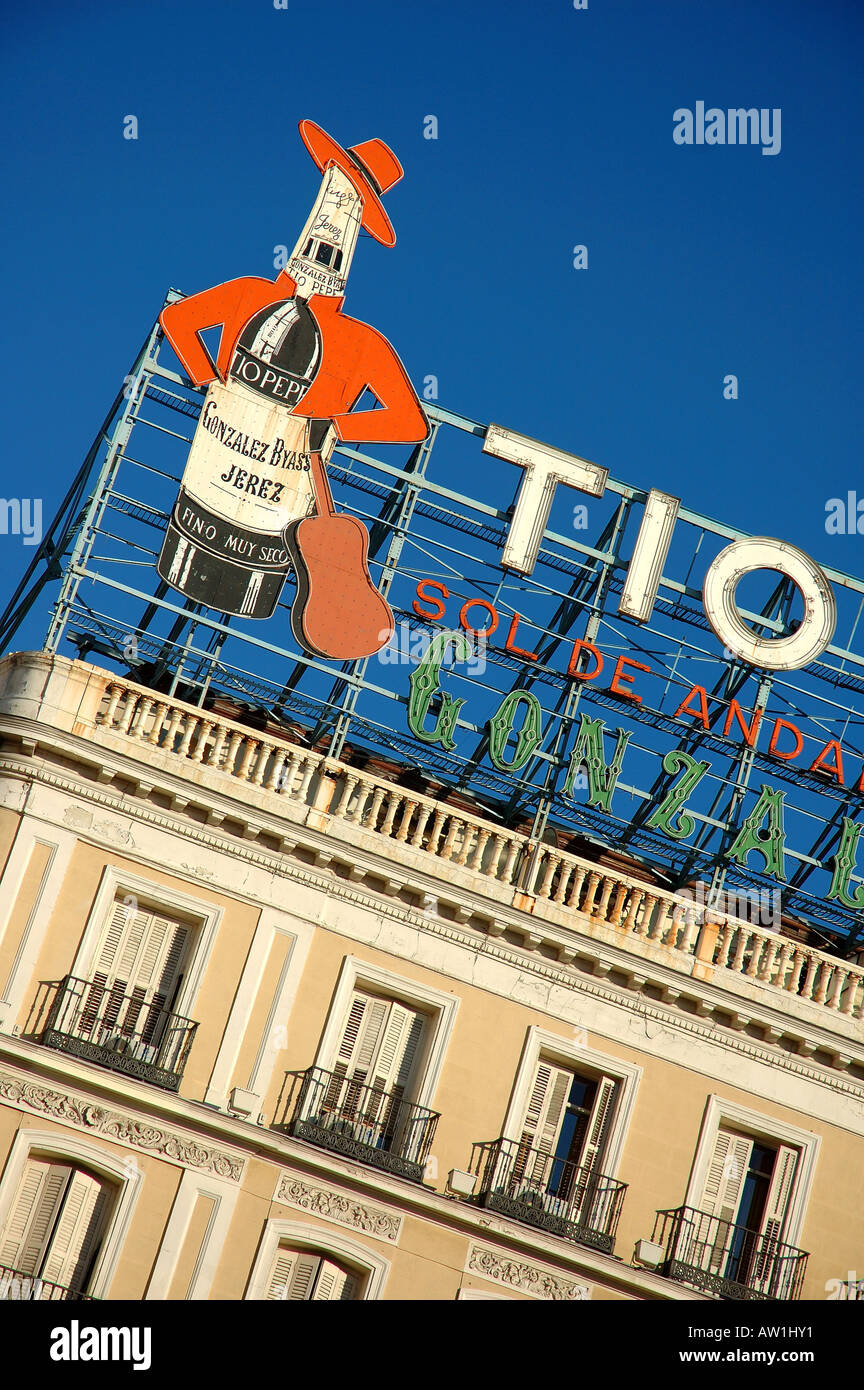 Tio Pepe advertising , Madrid , Spain , Europe Stock Photo - Alamy