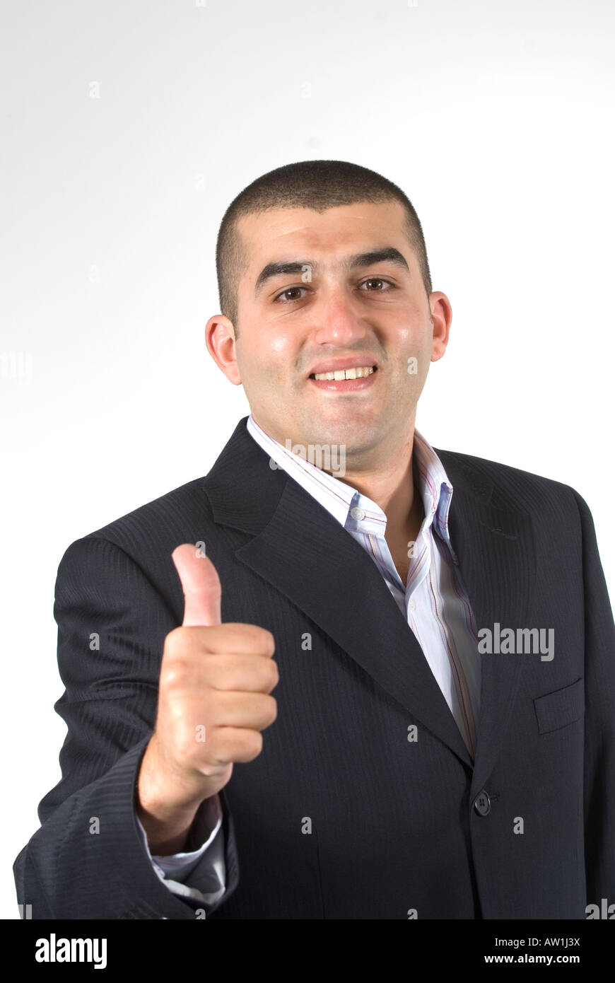 Happy man thumbs up Stock Photo - Alamy