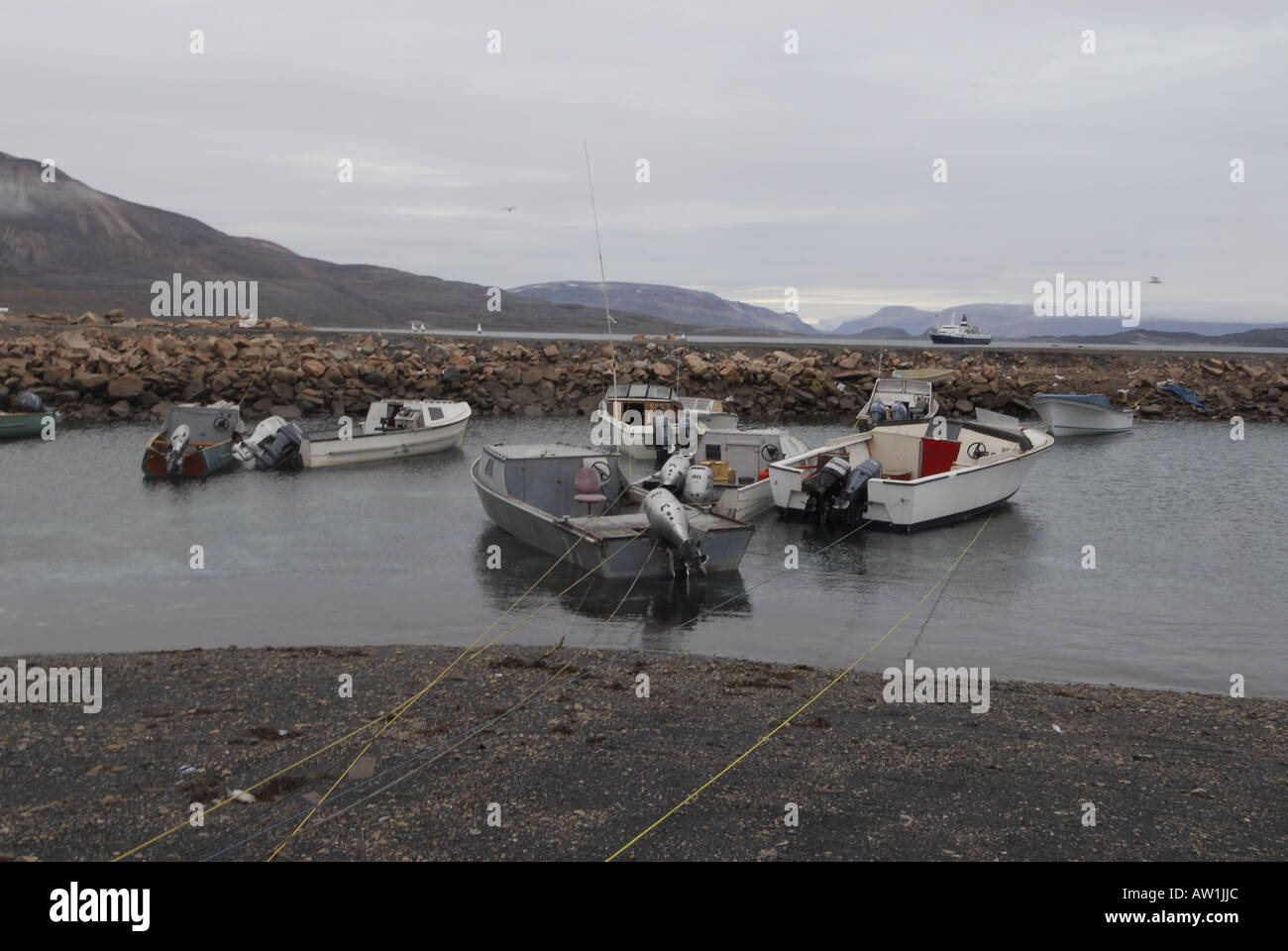 Coastal Inuit community of Arctic Bay Lancaster Sound HIgh Arctic ...