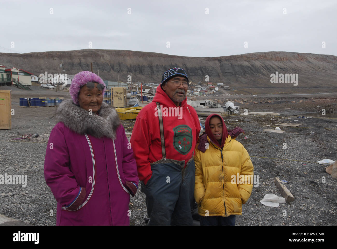 Inuit family Coastal Inuit community of Arctic Bay Lancaster Sound HIgh ...