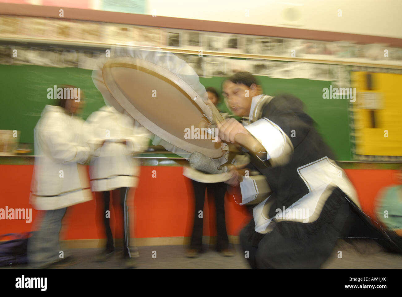 Inuit drum dancing hi-res stock photography and images - Alamy