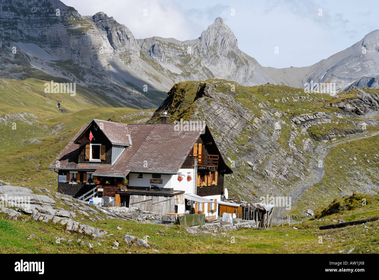Glattalpe mountain restaurant Glattalpe in front of the Hoechturm ...