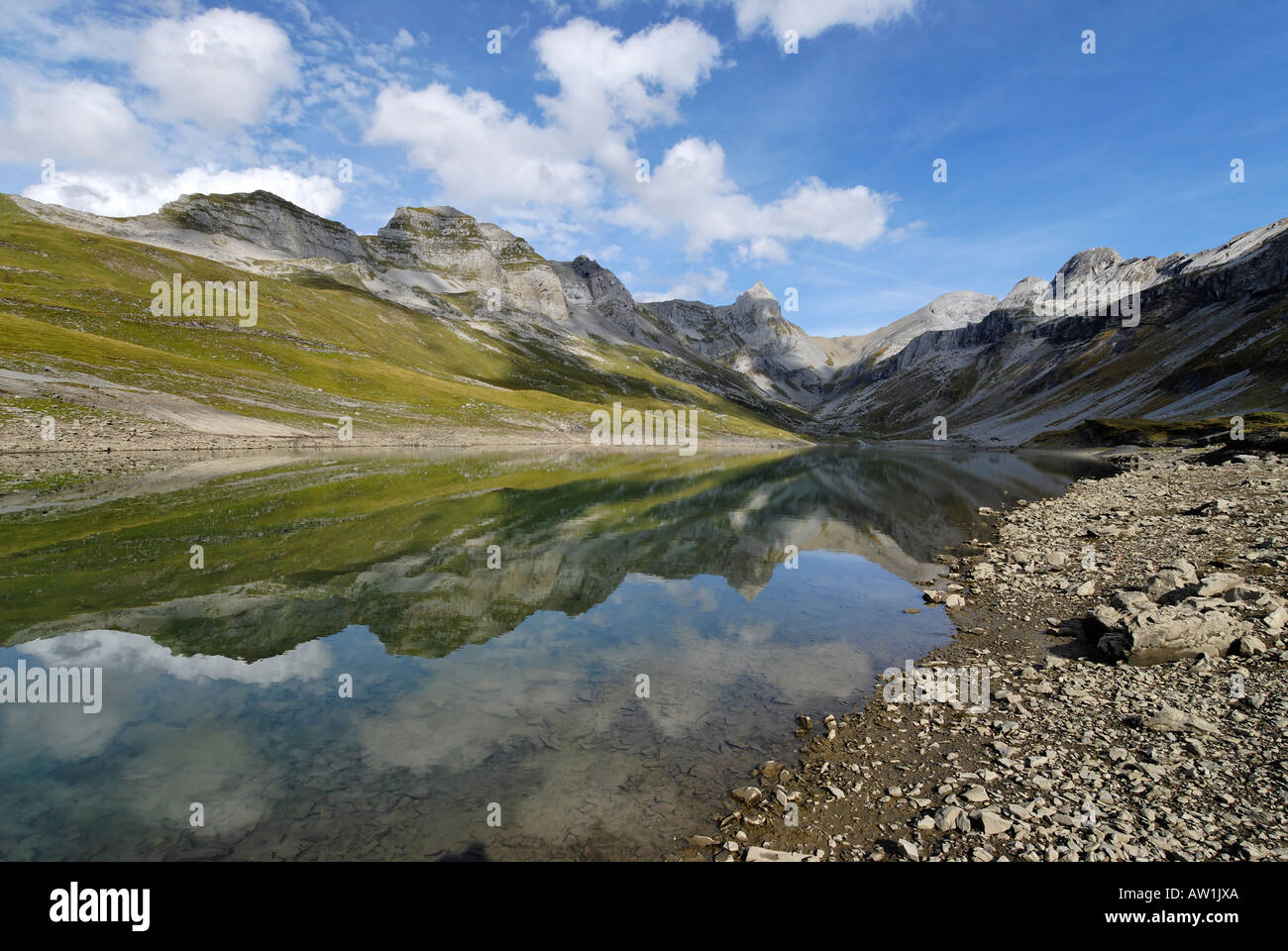 Glattalpe Glattalpsee in front of the Hoechturm and the Ortstock ...