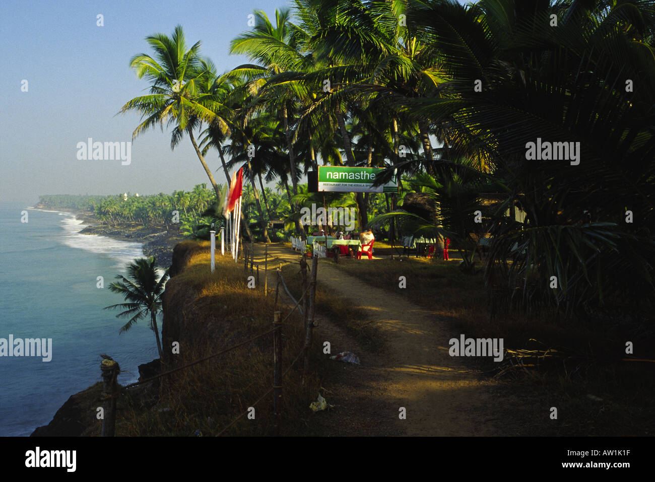 Varkala Beach Restaurants in Varkala Coast Line State of Kerala South ...