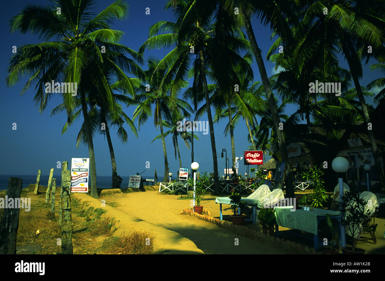 Varkala Beach Restaurants in Varkala Coast Line State of Kerala South ...