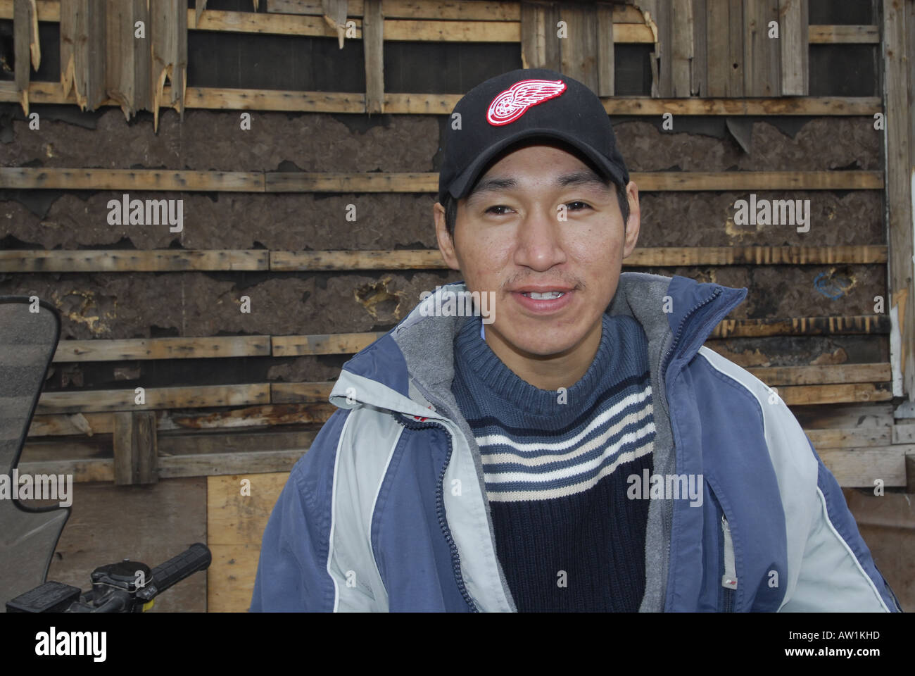 Inuit young man Coastal Inuit community of Arctic Bay Lancaster Sound ...