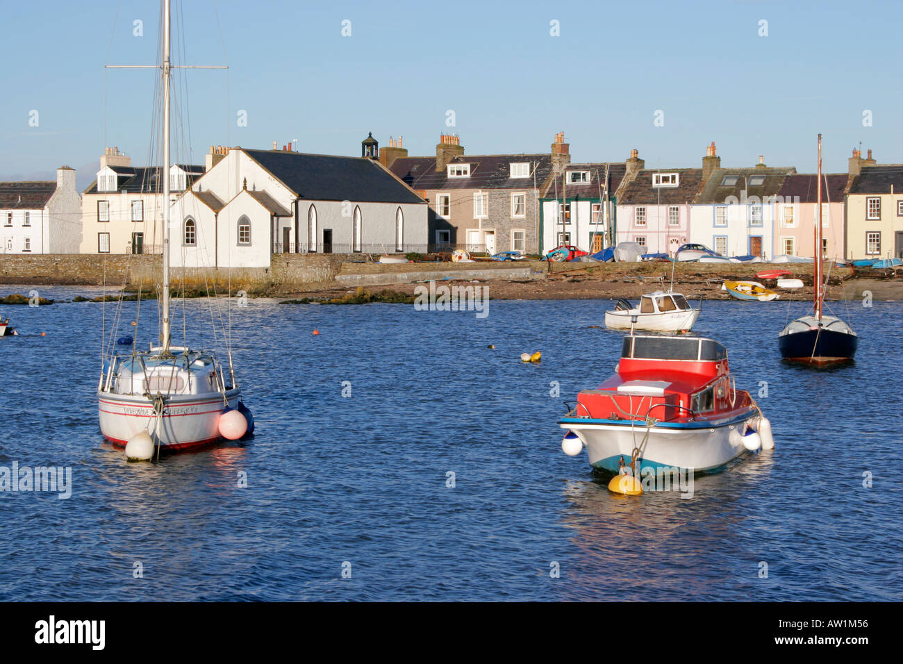 Seaside village of the Isle of Whithorn Wigtownshire Dumfries and ...