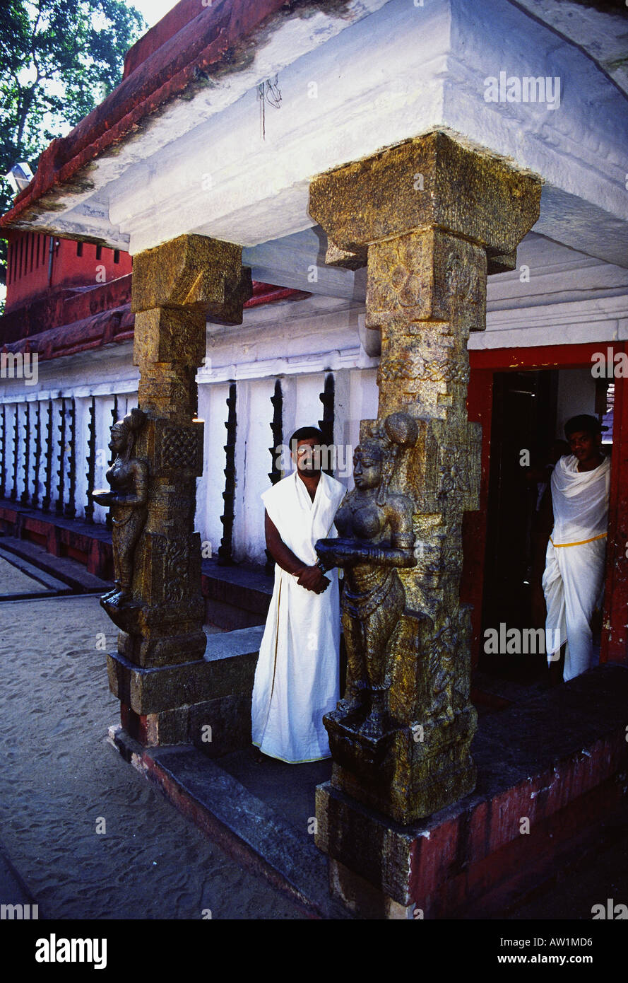 Hindu Priests in Varkala Janardhana Temple Kerala South India Stock ...
