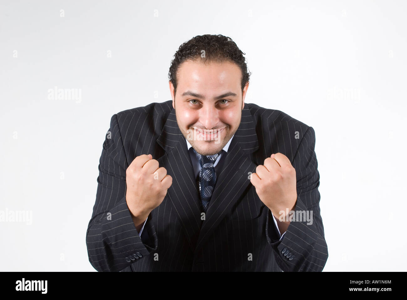 Business man happy accomplishment Stock Photo - Alamy