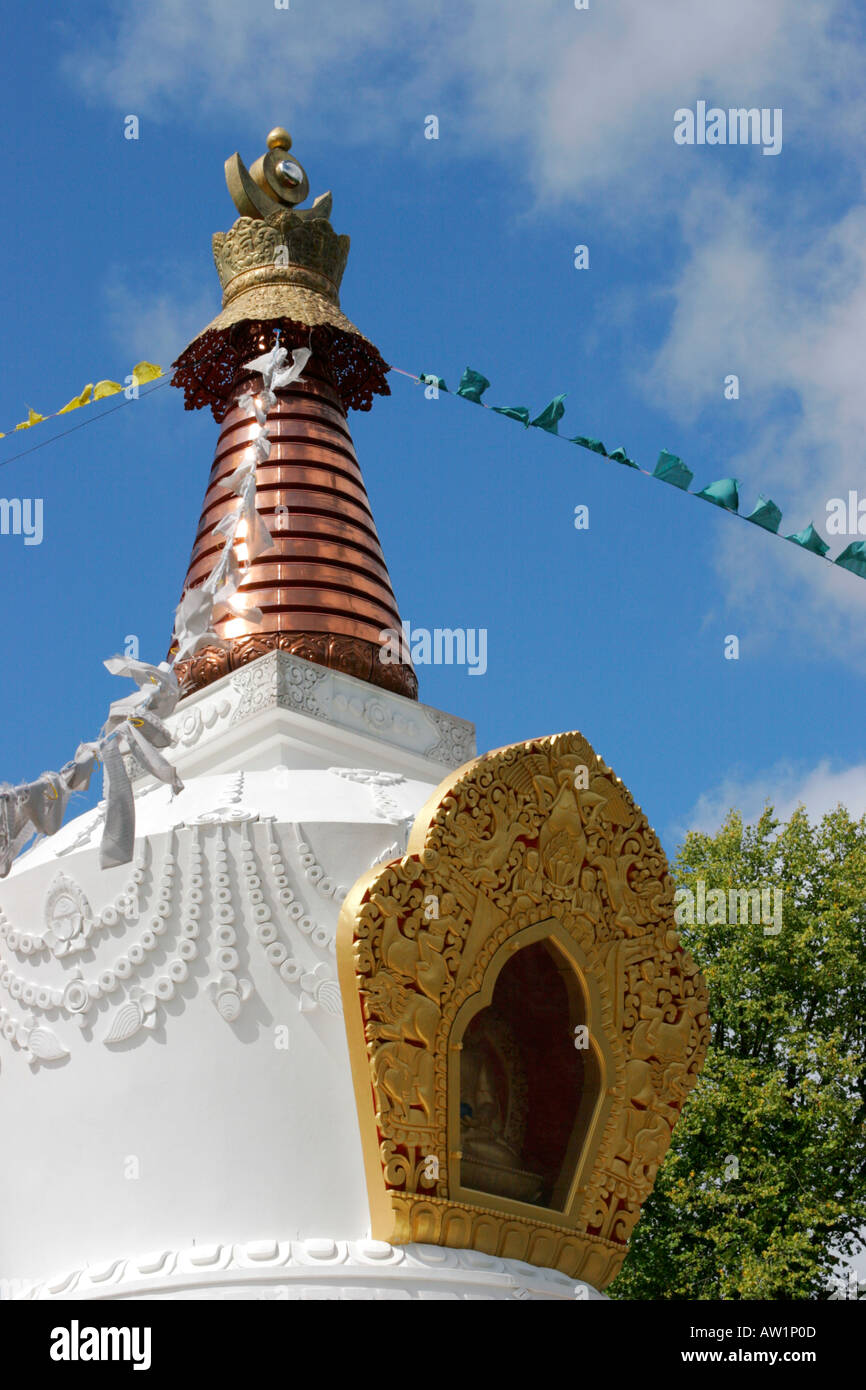 Buddhist stupa at Kagyu Samye Ling monastery Eskdalemuir Scotland Stock ...