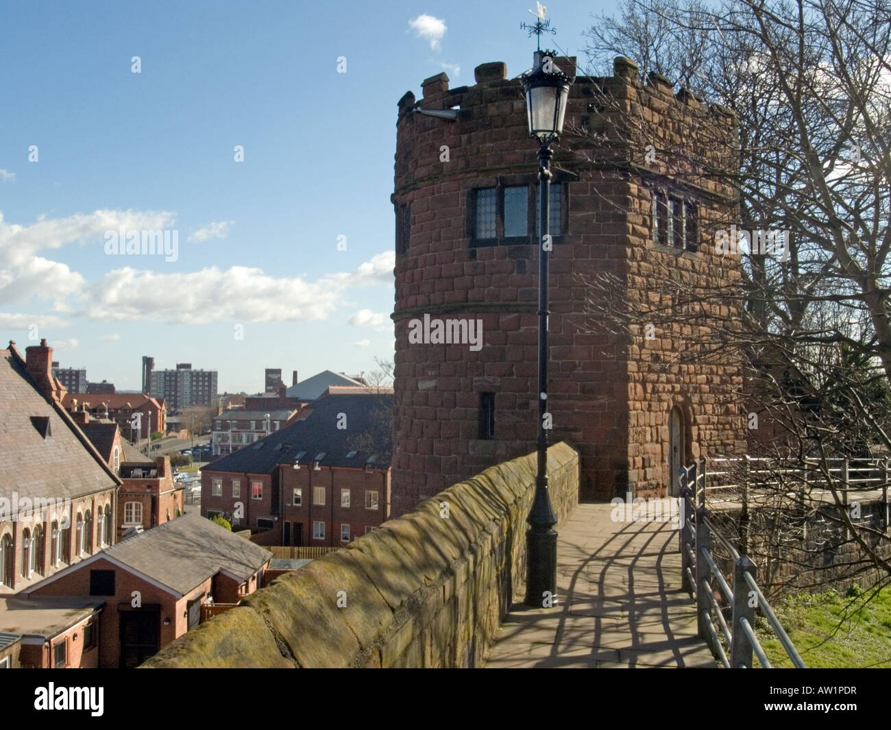 King Charles' Tower, Roman Walls, Chester Stock Photo - Alamy