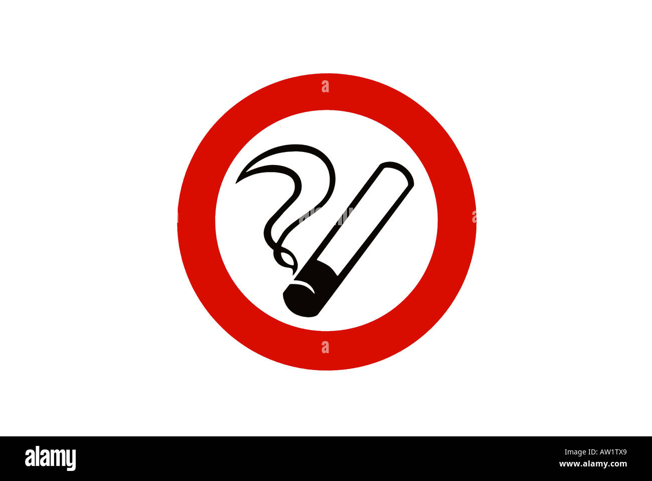 Symbol for smoking area on white background Stock Photo - Alamy