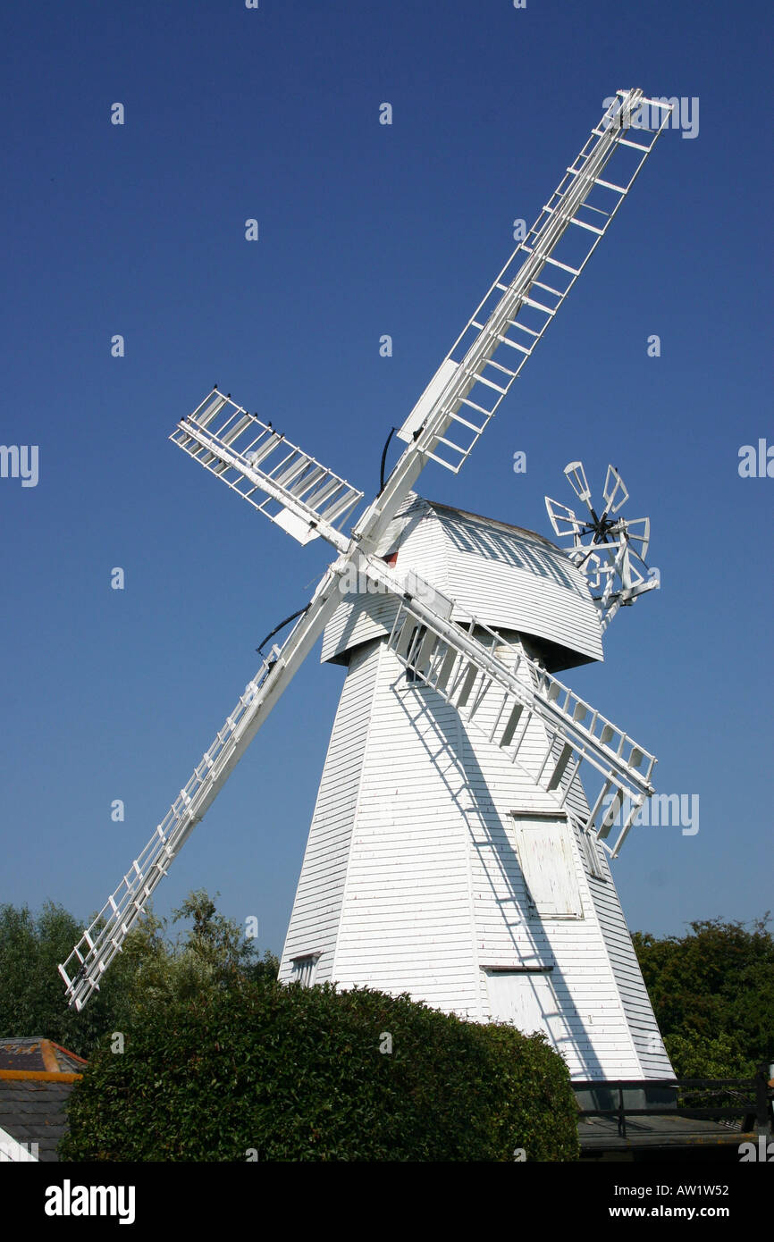 A white windmill Stock Photo - Alamy