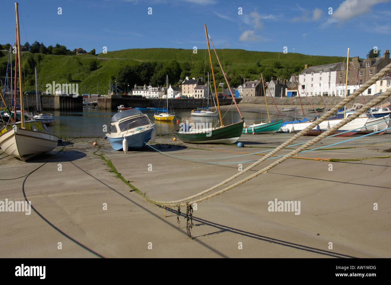 Stonehaven harbour boats Aberdeenshire coast Highland Region Scotland ...
