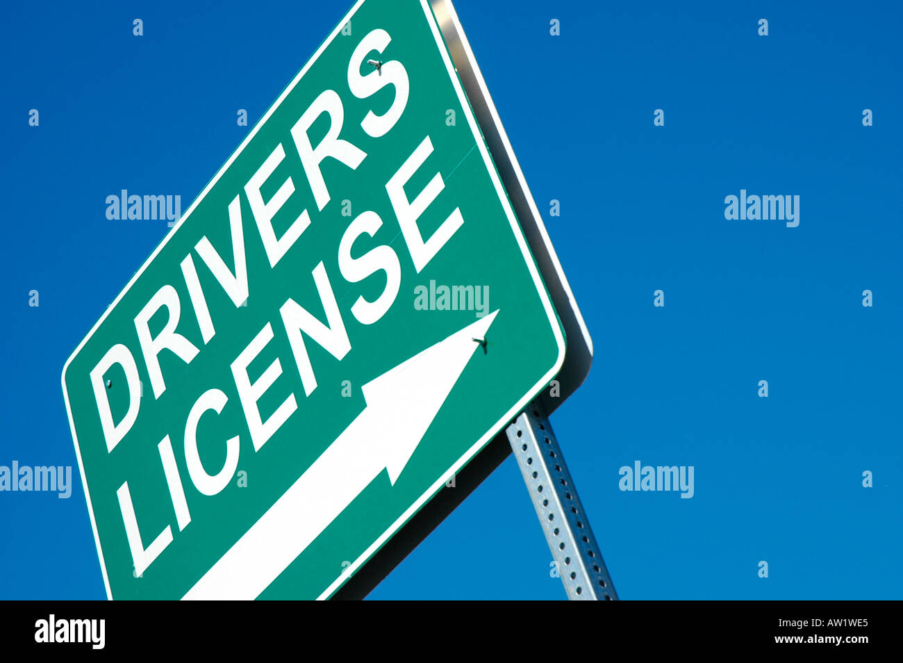 Drivers License Permit office sign Stock Photo - Alamy