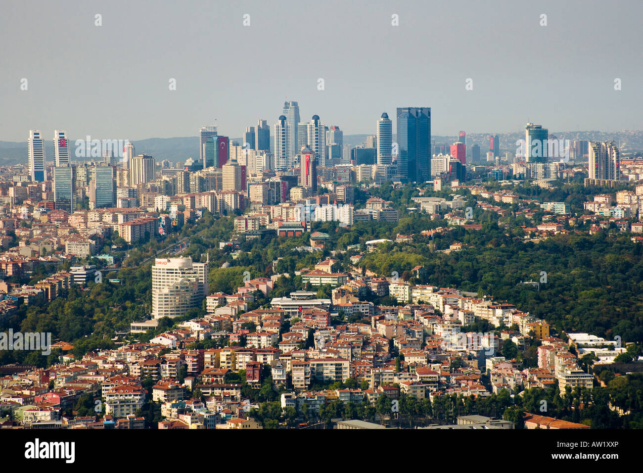 Skyscrapers aerial view Istanbul Turkey Stock Photo - Alamy