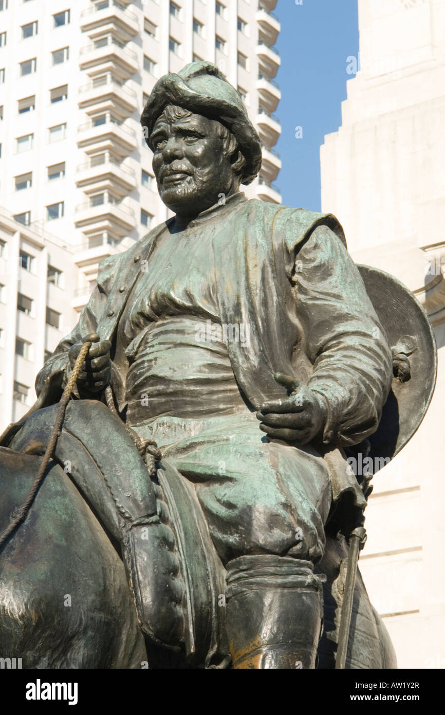 A close-up of a Sancho Panza statue, Square of Spain (Madrid - Spain ...