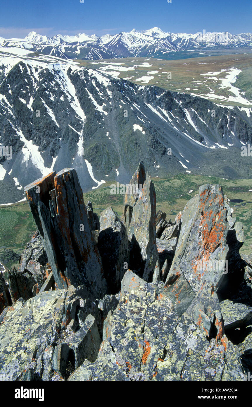 Southern Altai, Plateau Ukok, the joint of Russia and China Stock Photo ...