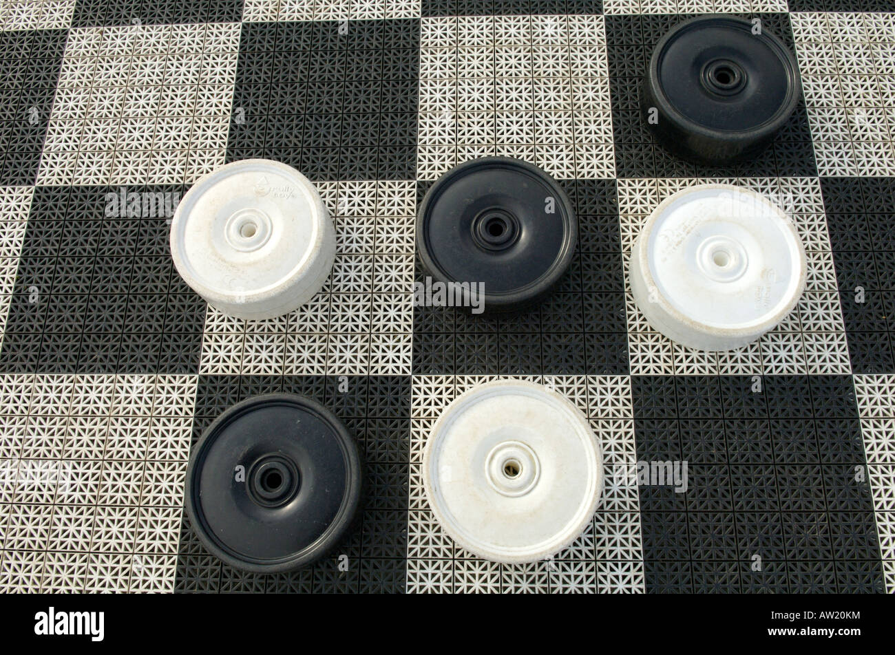 Giant Draughts Game Stock Photo - Alamy
