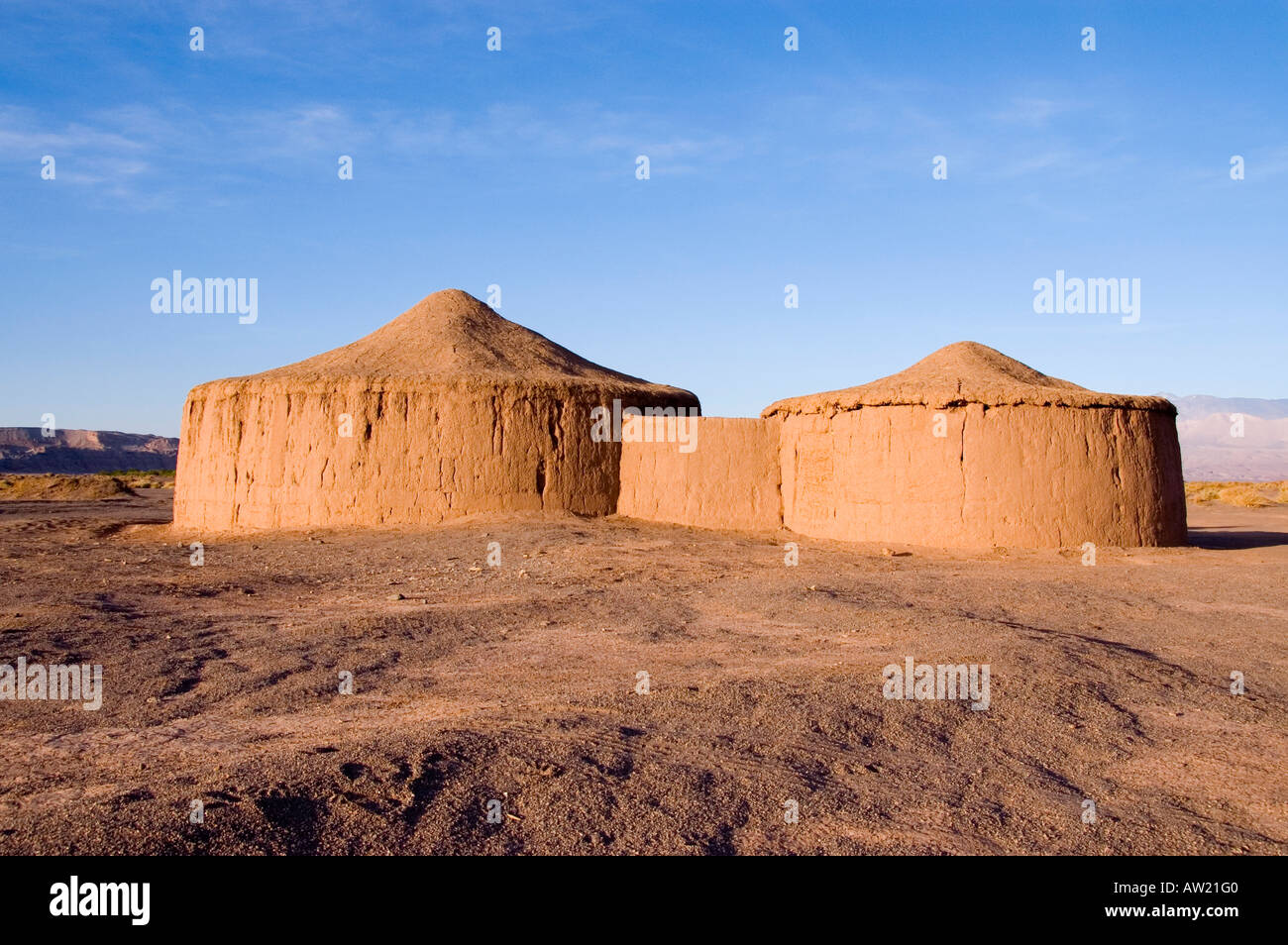Chile Atacama Desert Aldea de Tulor village archeological ruin Stock ...