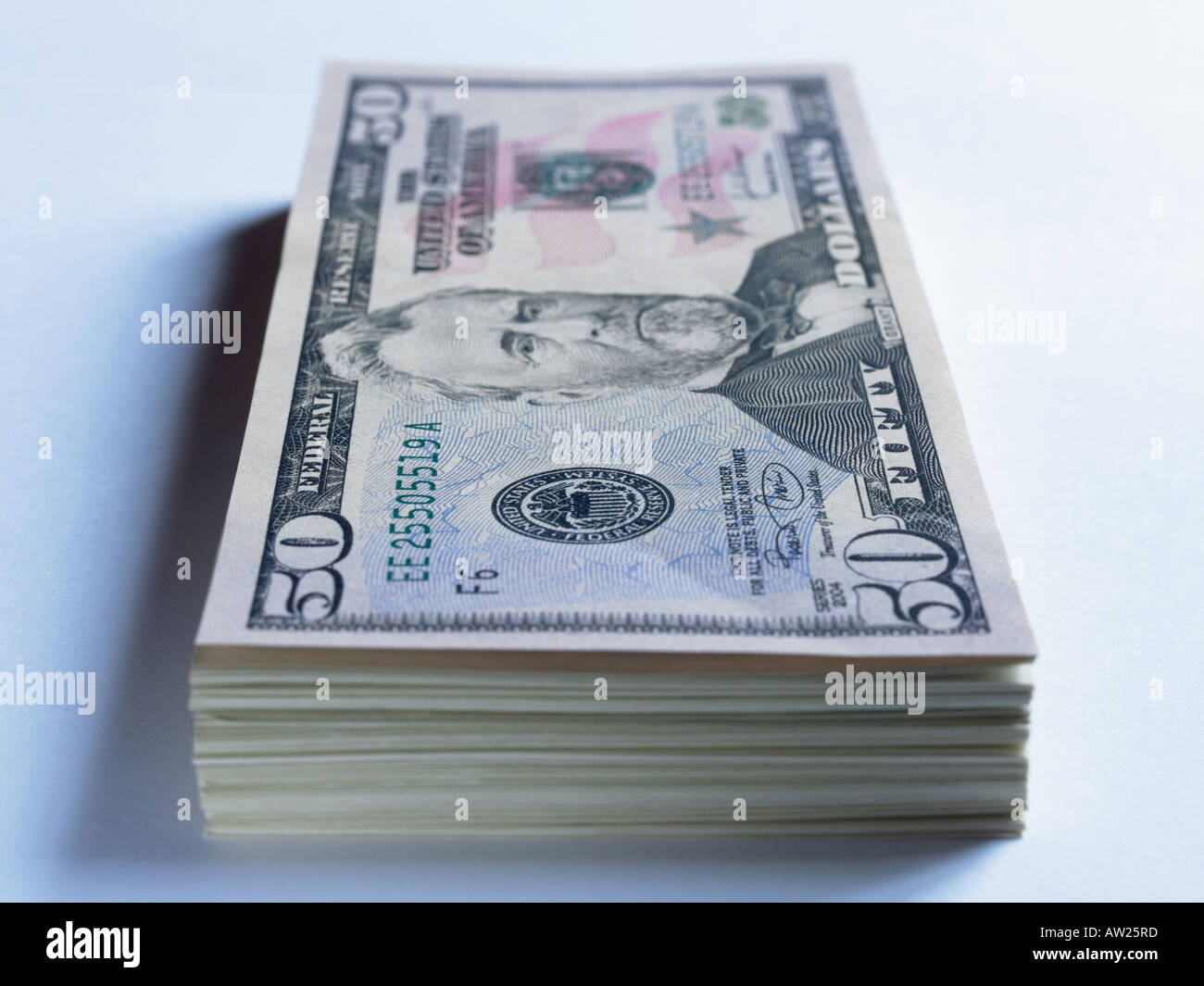 Pile of fifty dollar notes Stock Photo - Alamy