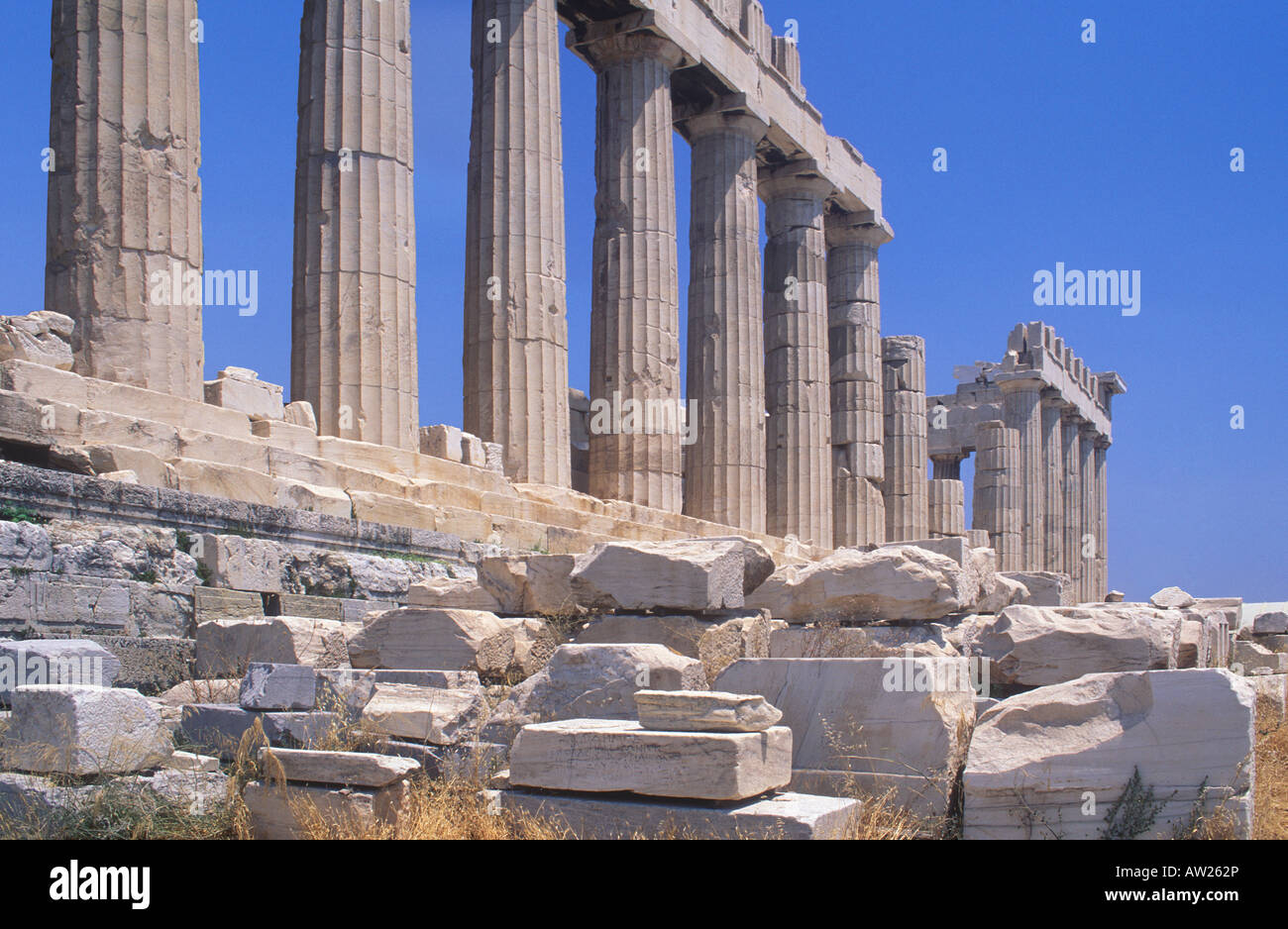 Detail View Of Acropolis Ruins, Athens Greece Stock Photo - Alamy