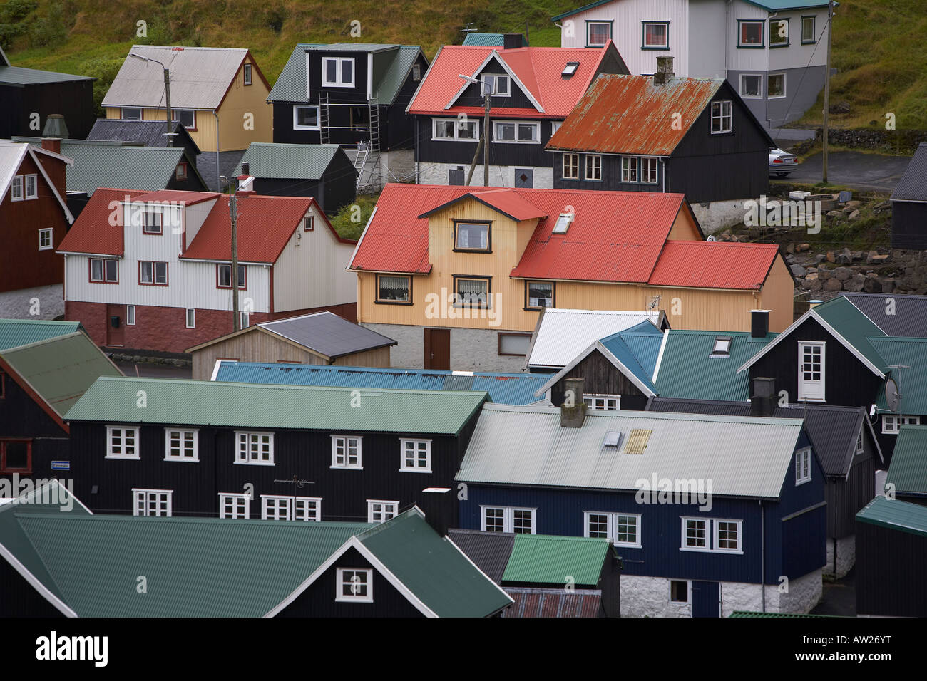 Village of Bour, Faroe Islands Stock Photo - Alamy