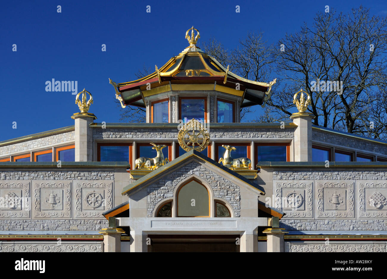 Manjushri Kadampa Peace Temple, (detail). Buddhism Meditation Centre ...