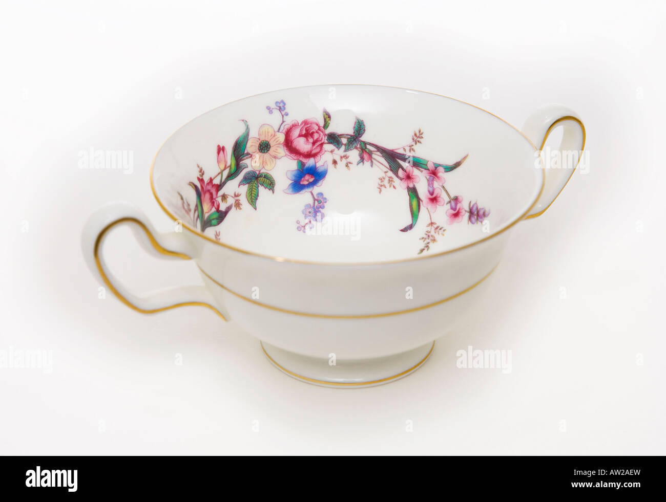 Wedgewood fine bone china double handle cup Stock Photo - Alamy