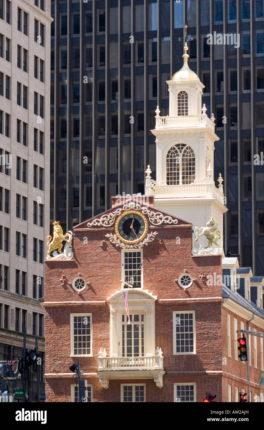 The Old State House on State Street in Boston Massachusetts Stock Photo ...